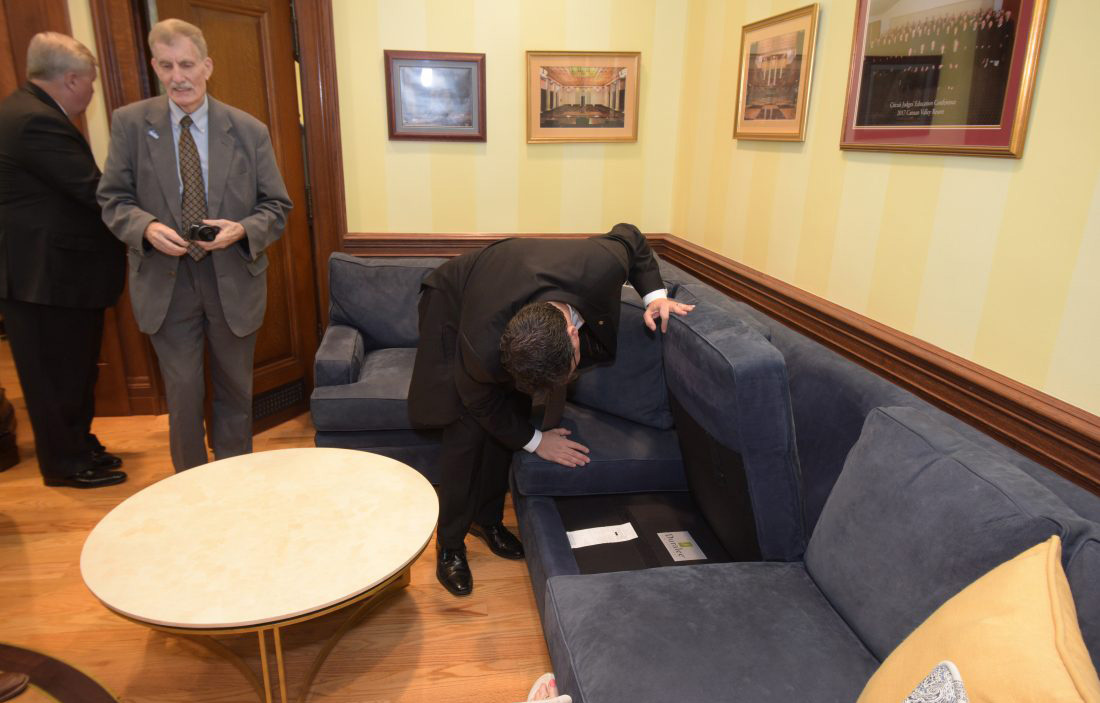 Justice Evan Jenkins: $32,000 Supreme Court couch Is damaged - West ...
