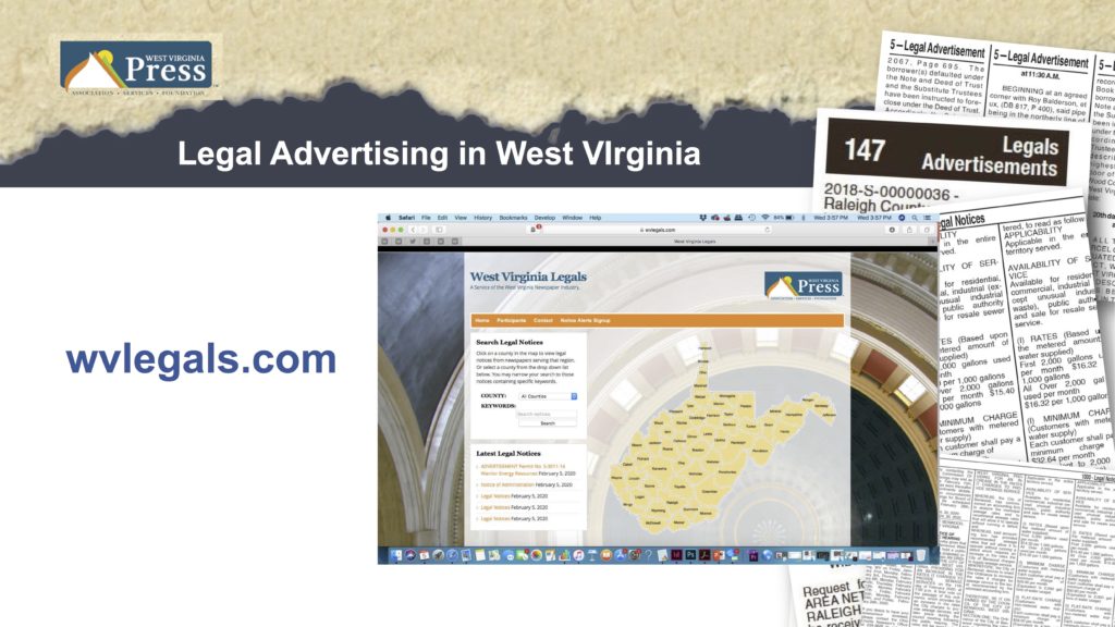W.VA. newspapers enhancing printed legal ads for public notices with ...